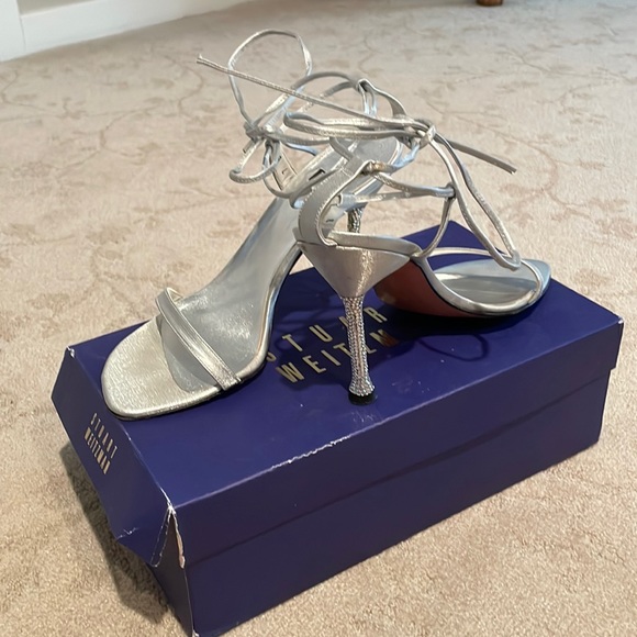 Stuart Weitzman | Shoes | Stuart Weitzman Silver Evening Shoe | Poshmark